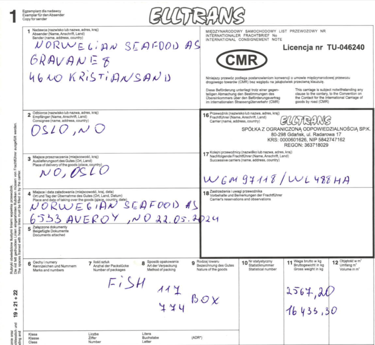 Ny Tromsø Seafood-trailer fylt med “prodfisk” stoppet med doble fraktbrev | iLaks
